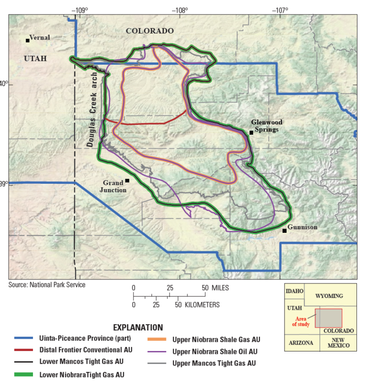 Piceance Basin Colorado Map