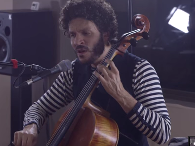 Ian Cooke and string quartet in the CPR Performance Studio