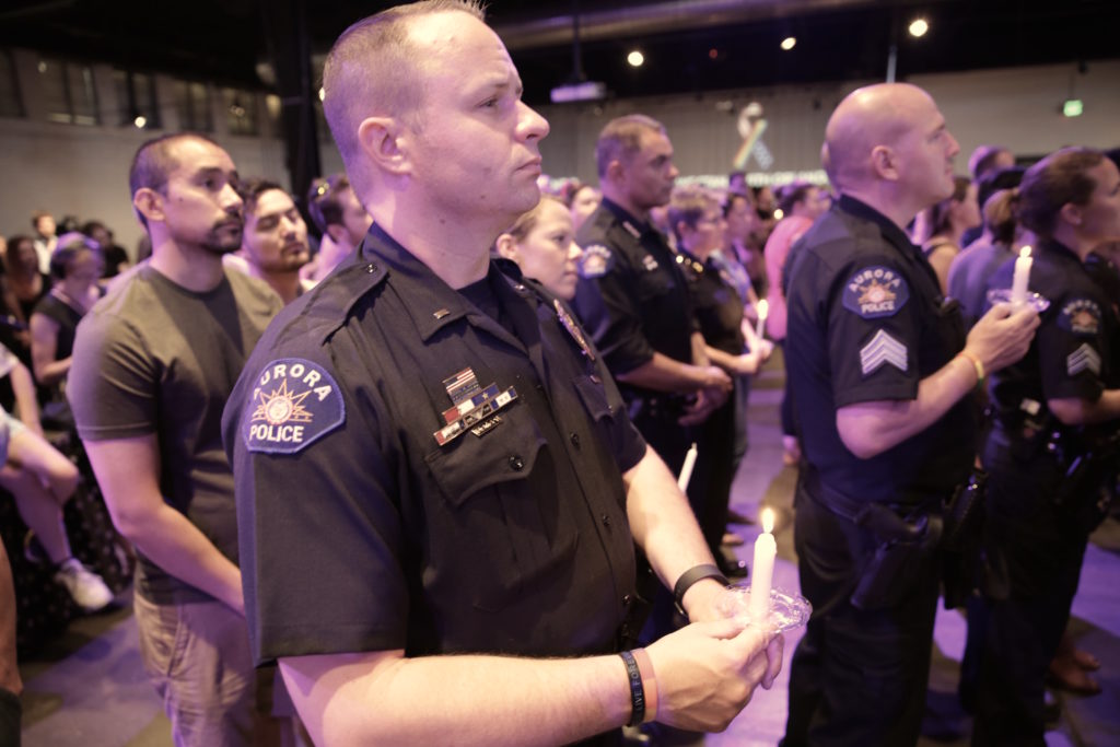 Watch Aurora PD Officers 'Stand' With Orlando's Police Department