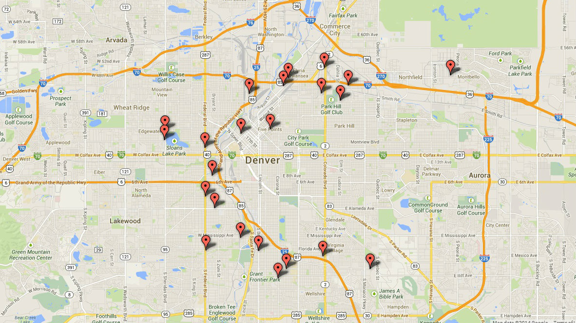 Map: Number of marijuana shops slowly increasing in Colorado