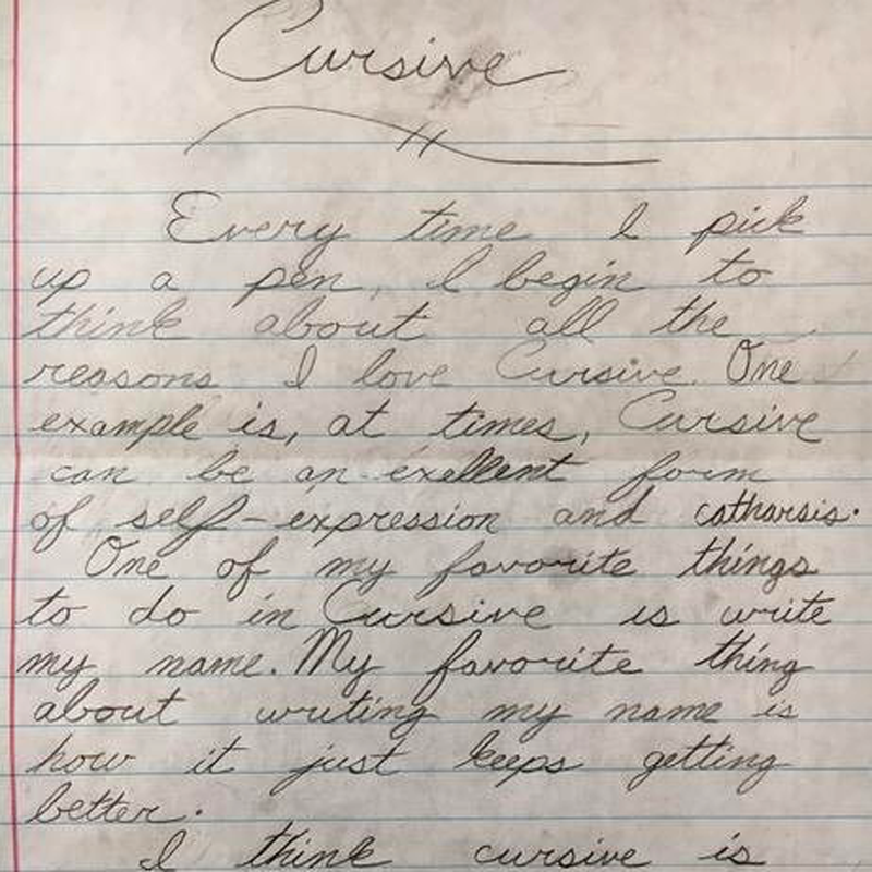 Cursive Isn t Dead Yet Not If Denver s Stanley British Primary Has