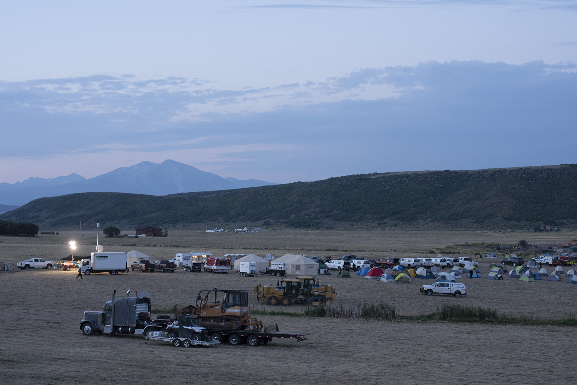 The Scene From A Ranch-Turned-Fire Camp Near The Grizzly Creek Fire ...