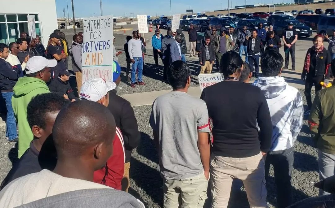 Uber and Lyft drivers strike over pay at Denver International Airport ...