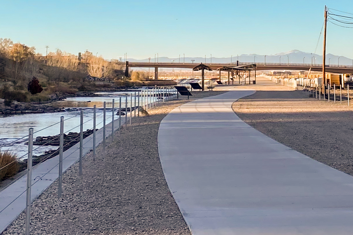 A nearly three-mile paved path on top of Pueblo’s Arkansas River levee ...