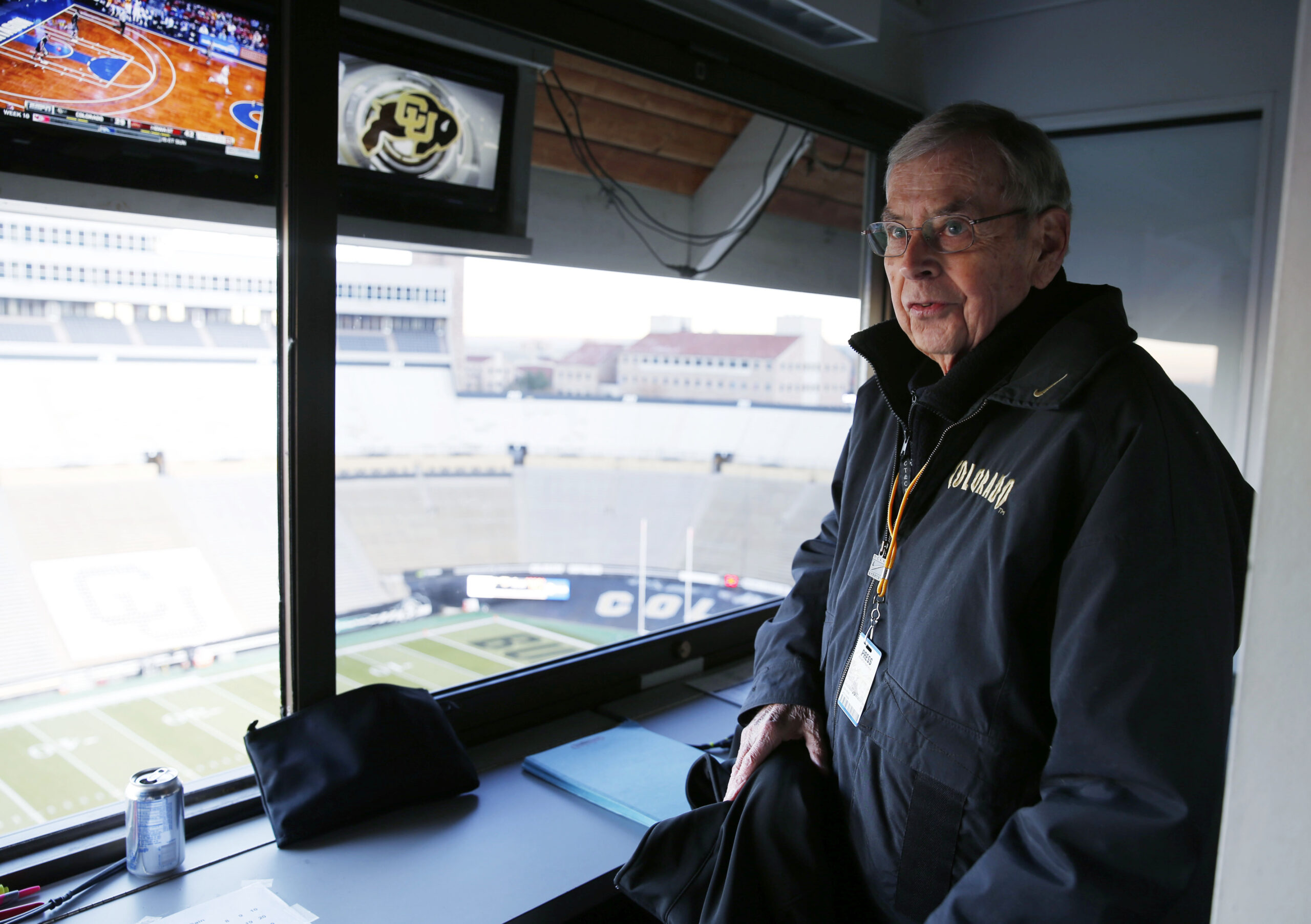 Larry Zimmer, the longtime voice of Colorado football and basketball ...