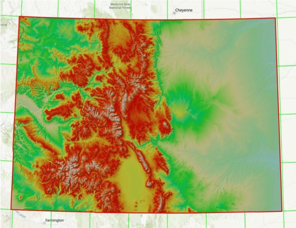 Colorado Elevation Map