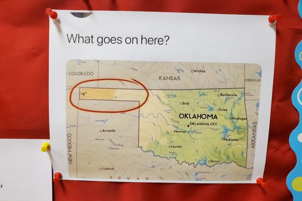 What exactly is that thin strip of land separating Colorado from Texas?