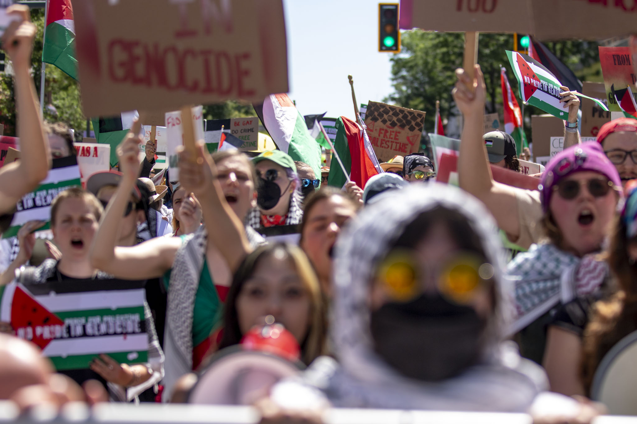 Pro-Palestinian protesters join Denver's Pride Parade, take over ...
