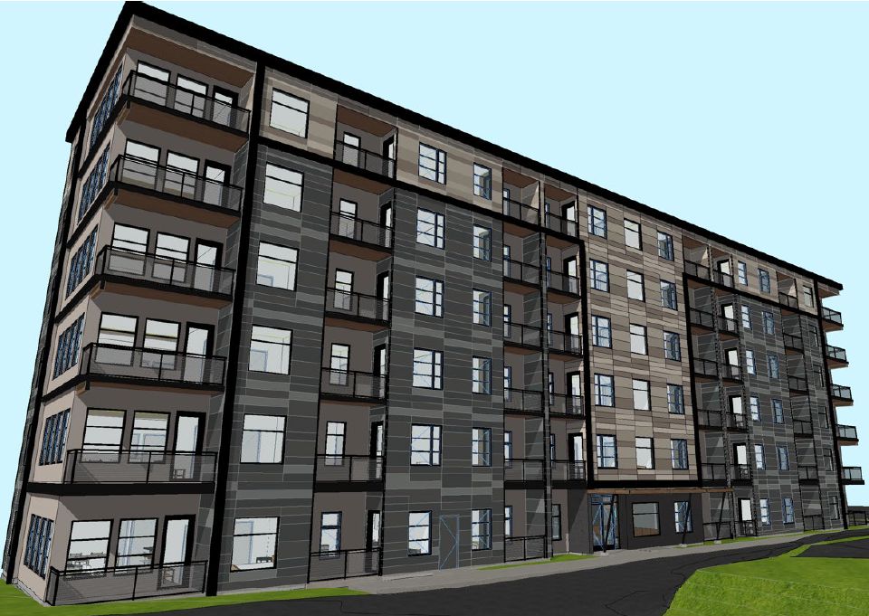 Plans for a proposed six story apartment building overlooking the ...