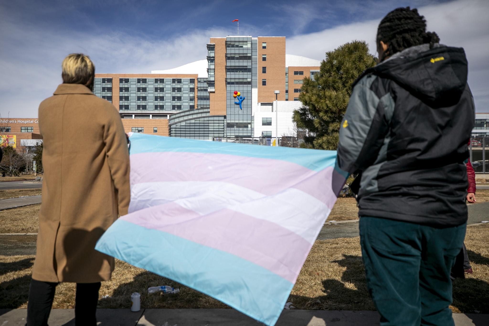 Protest outside Children's Hospital Colorado after sudden suspension of ...