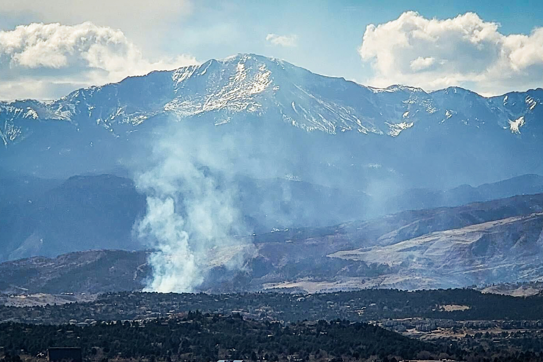 Firefighters work two fires in the Colorado Springs area near Garden of ...