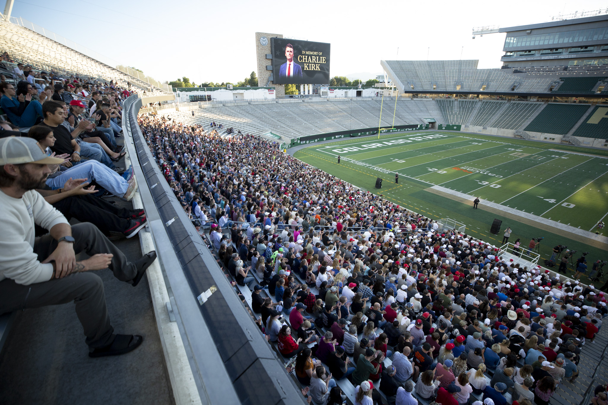 Thousands attend Turning Point vigil for Charlie Kirk at Colorado State ...